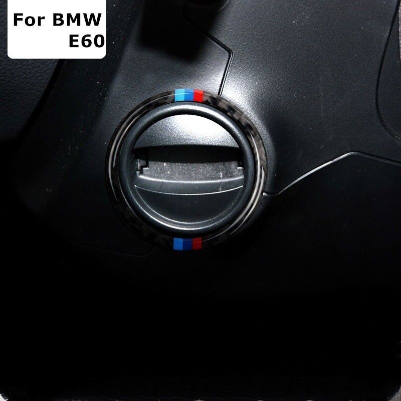 For BMW E60 5 Series Carbon Fiber M Stripe Car Engine Ignition Keyhole ...