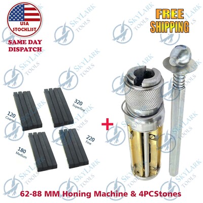 New Cylinder Engine Hone Kit 62 TO 88 MM Honing Machine with 4 Set Of ...