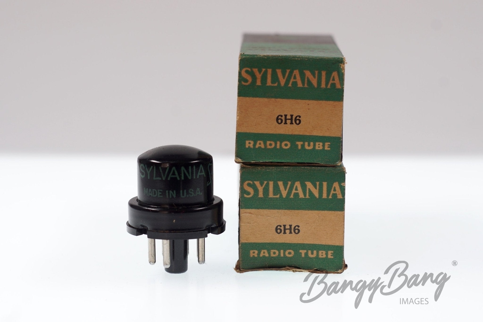2 Vintage Sylvania 6H6/VT-90 Metal Double Diode Detector Audio Vacuum ...
