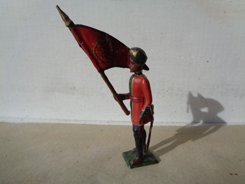 Britains, 80th Indian Army 1911, flag, well done repainted 54mm lead ...