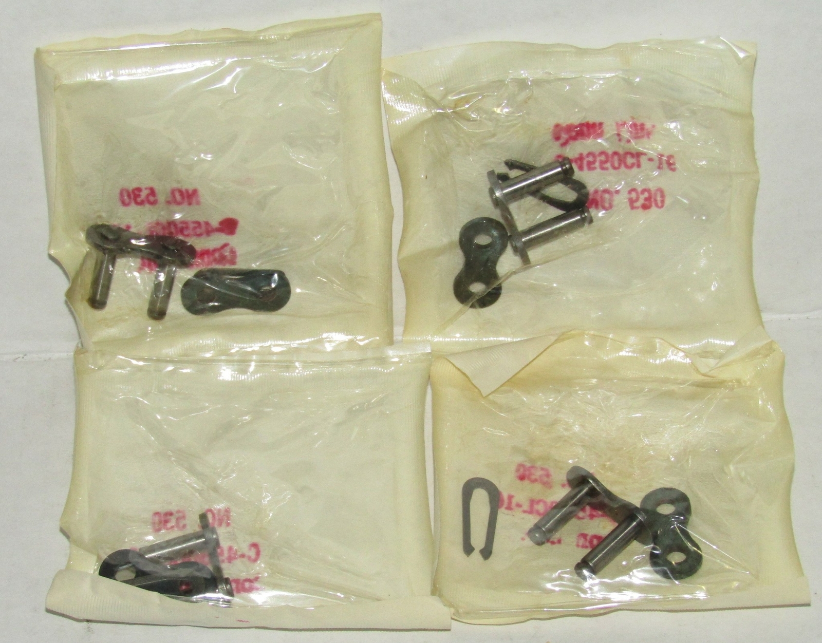 NEW DIAMOND CHAIN CO. SPRING CLIP CONNECTING LINK LOT OF 4 PART NO. 530 ...