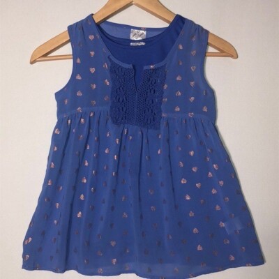 D- Signed Disney Girls Blue Sleeveless Top Size M | eBay