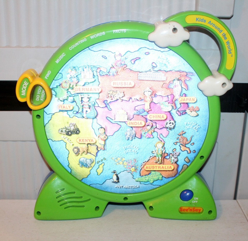 Fisher-Price Mattel Kids Around The World 2-Sided Lenticular See 'n Say ...