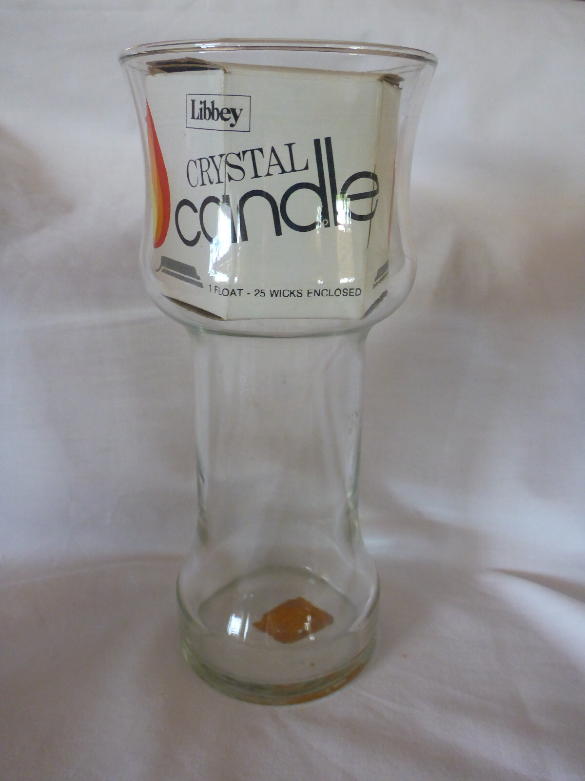 2 New Vintage Libbey Crystal Glass Cylinder Table Candle Oil and Water Float | eBay