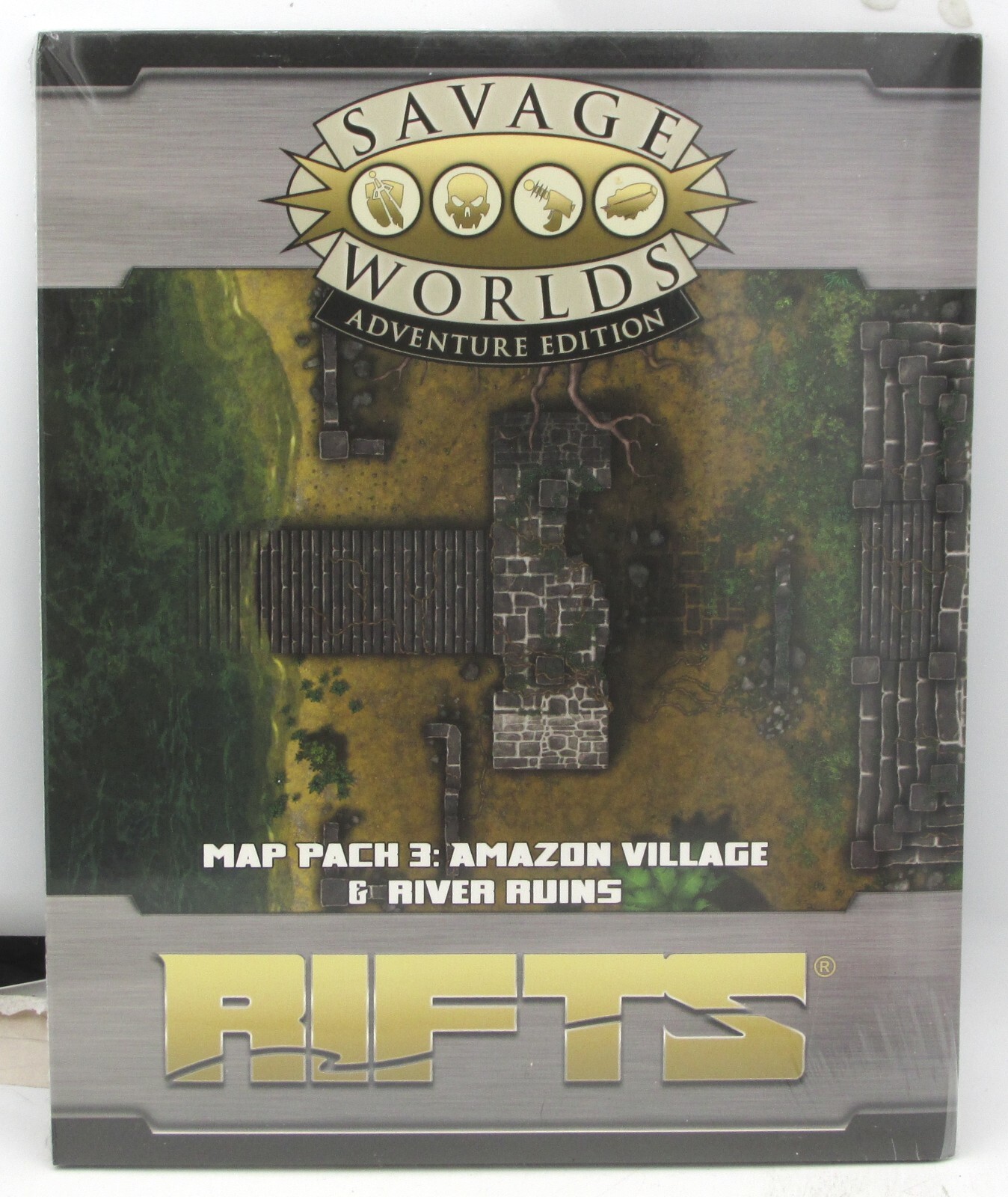 Savage Worlds S2P11225 Map Pack 3 Amazon Village & River Ruins (Rifts ...