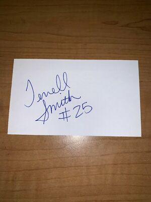 TERRELL SMITH - DUKE FOOTBALL - AUTHENTIC AUTOGRAPH SIGNED INDEX -B2705 ...