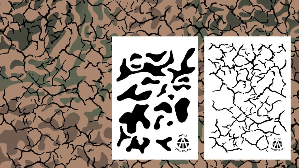 Camouflage Painting Stencils Duck Boat Camo Gun 10 Mil Duracoat 14" (10 ...