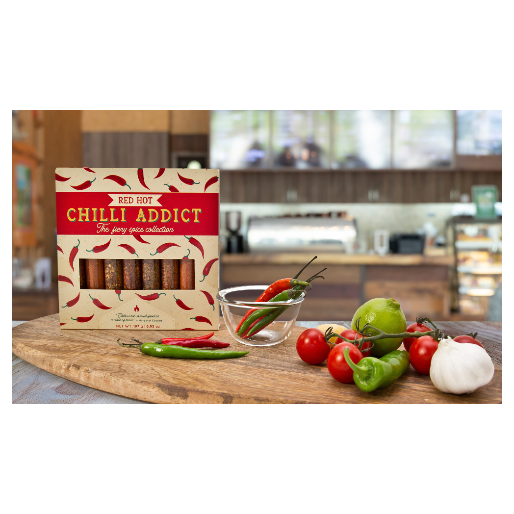 Red Hot Chilli Addict 8 Unique Different Test Tube Spice Jar Set Food ...