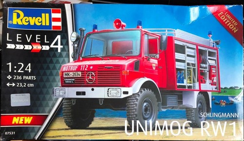 REVELL 1:24 scale UNIMOG RW1 [GERMAN] RESCUE TRUCK MODEL KIT TAPED ...
