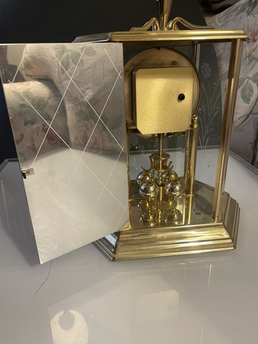 Condor West Germany Anniversary Clock Working Hexagonal Etched Glass ...