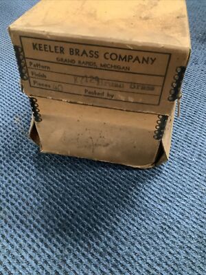 Vintage KBC Keeler Brass Company K7129 Drawer Pulls Box Of 40 NOS ...