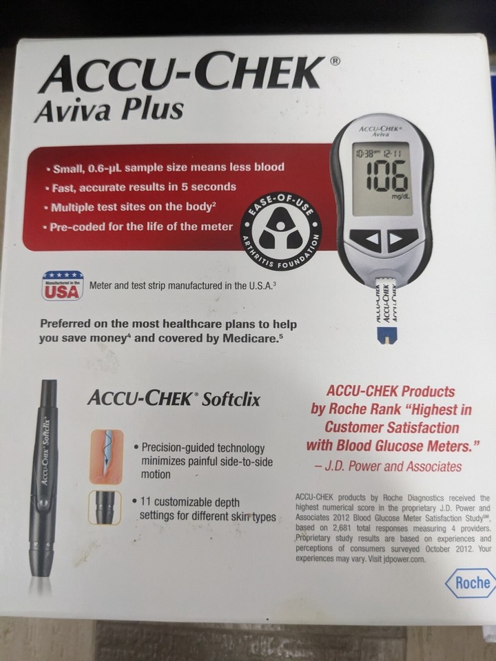 Accu-Chek Aviva Plus Blood Glucose Monitoring System Meter ...