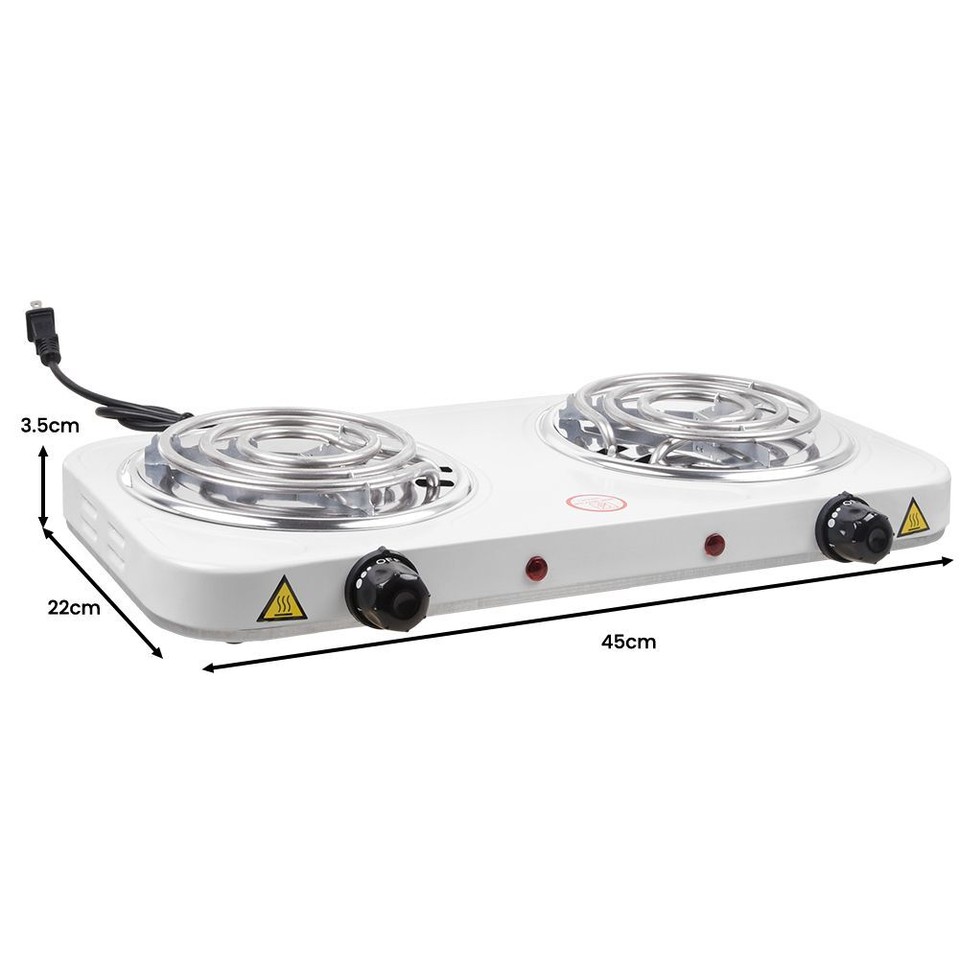 Portable Electric Single Double Burner Stove Hot Plate 1kw 2000W ...