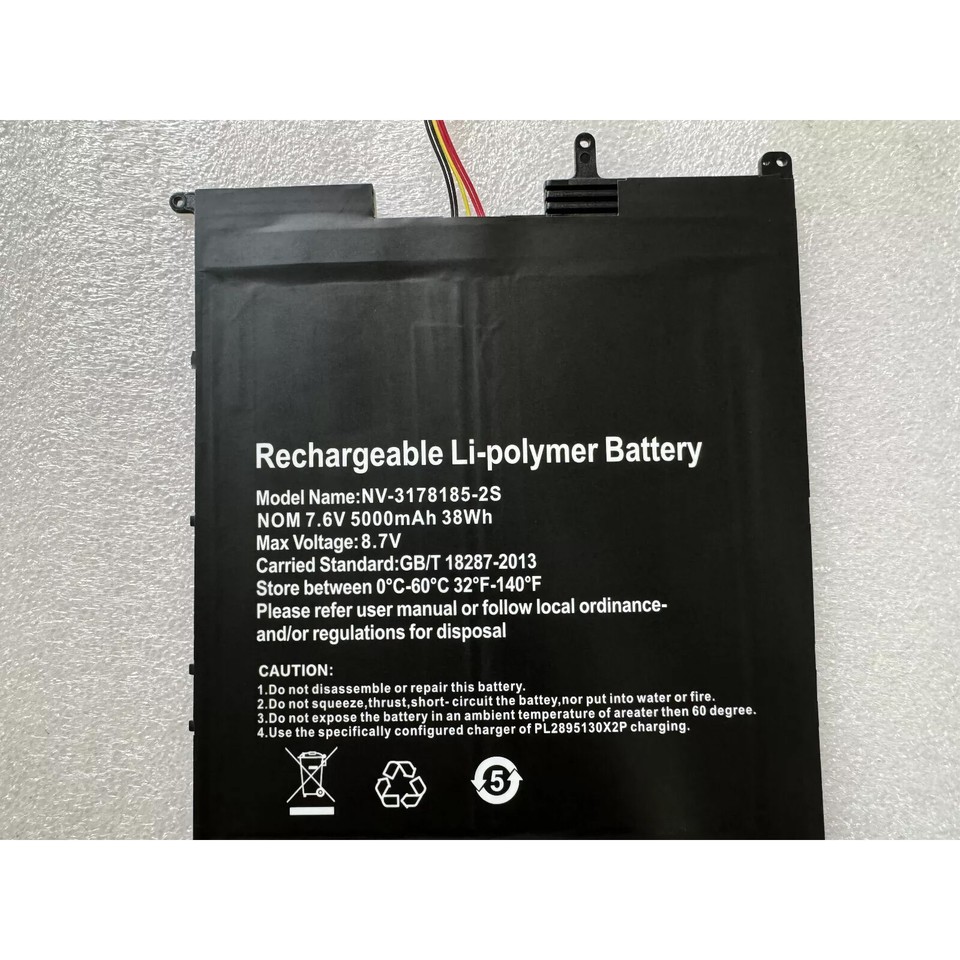 7.6V 5000mAh/38Wh NV-3178185-2S Li-Polymer battery For SGIN M15 X15 15. ...