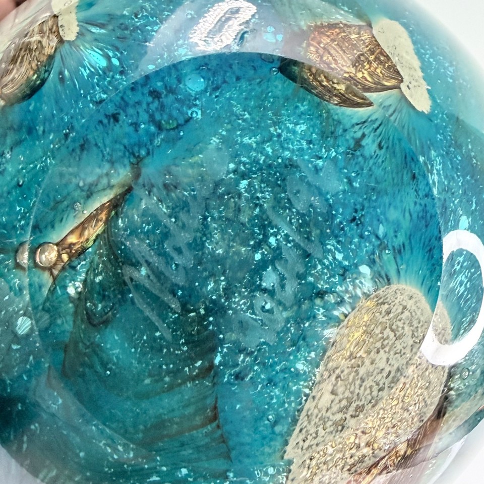 Vintage Mdina Glass Octagonal Art Glass Bowl Sea & Sand Tiger Pattern ...
