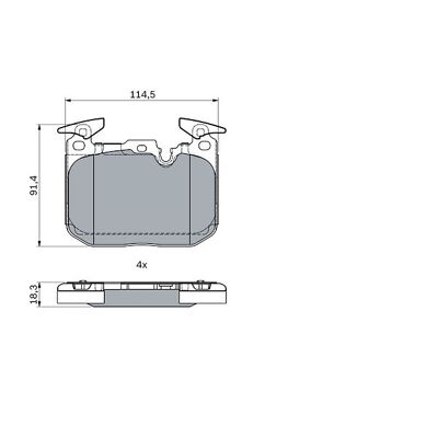 For BMW 1 Series F20 M135i Genuine Bosch Front Brake Disc Pads Set ...