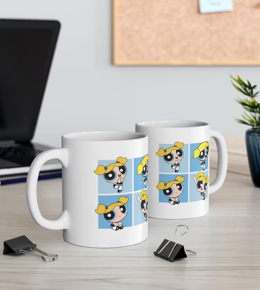 Powerpuffs Girls Mug Ceramic, Mug 11oz friends gift, BubblesPowerpuff ...