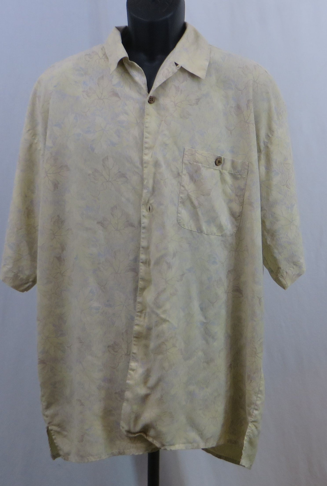 100% Silk Bobby Chan Hawaiian Camp Aloha Shirt Button… - Gem