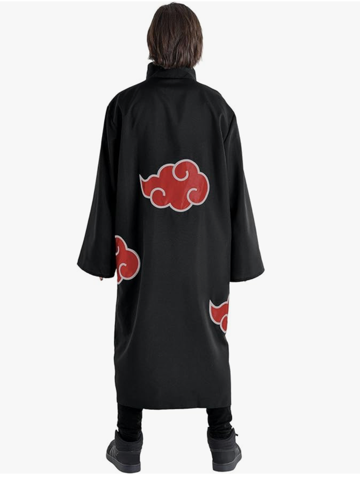 Akatsuki Robe Costume for Adults - Naruto Shippuden Robe w/ Red Clouds ...