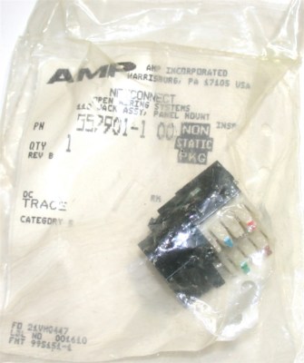 AMP Netconnect Open Wiring Systems 110v Panel Mount Jack Assembly ...