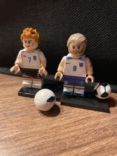 Custom Lego Beckham 7 & Kane 9 England Football Mini Figures Legend | eBay