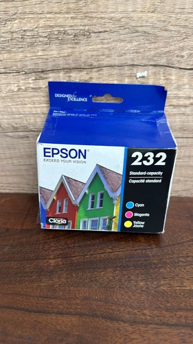 Epson 232XL Black & 232 Color Ink Cartridges T232XL-BCS Exp 2026 OEM ...