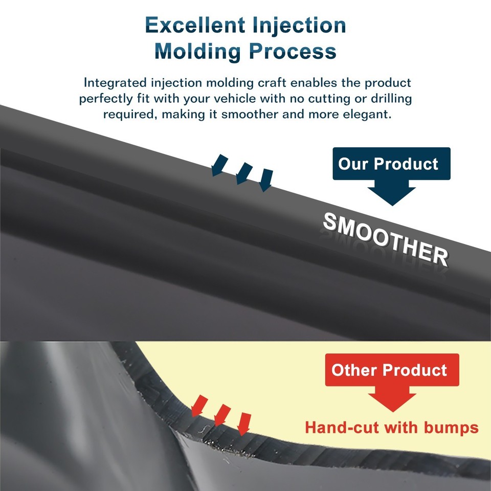 Wind Deflectors FOR FIAT 500 or Fiat ABARTH 3-doors 2007-on 2pc Tinted ...