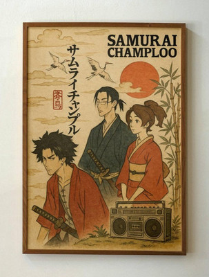 Samurai Champloo Poster - Japanese Anime Wall Art Print - Samurai Decor ...
