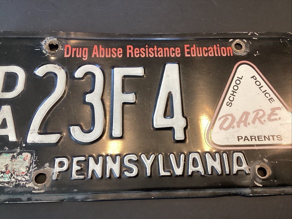 DARE Pennsylvania Drug Abuse Resistance Education License Plate PA ...