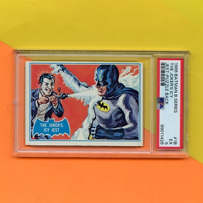 1966 Series B Topps Batman Blue Bat Puzzle Back PSA 5 Trading Card #1B ...