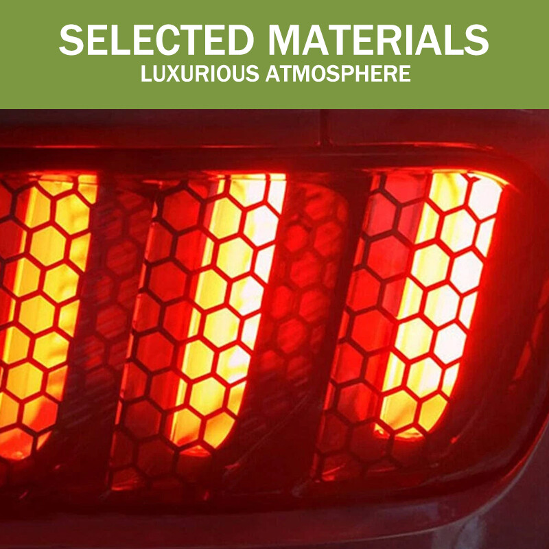 Car Rear Taillight Bulb Cover Honeycomb Sticker Exterior Lamp Decal ...