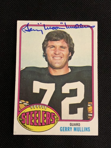 GERRY MULLINS 1976 TOPPS SIGNED AUTOGRAPHED CARD #159 PITTSBURGH ...