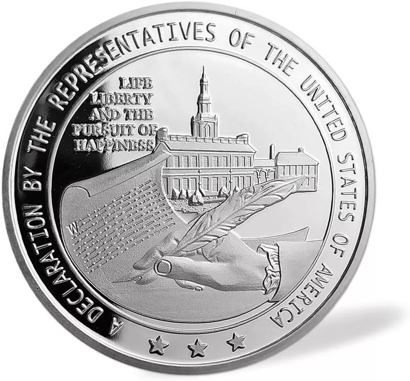 President Day 1776 Declaration of Independence Challenge Coin (SHIPS ...