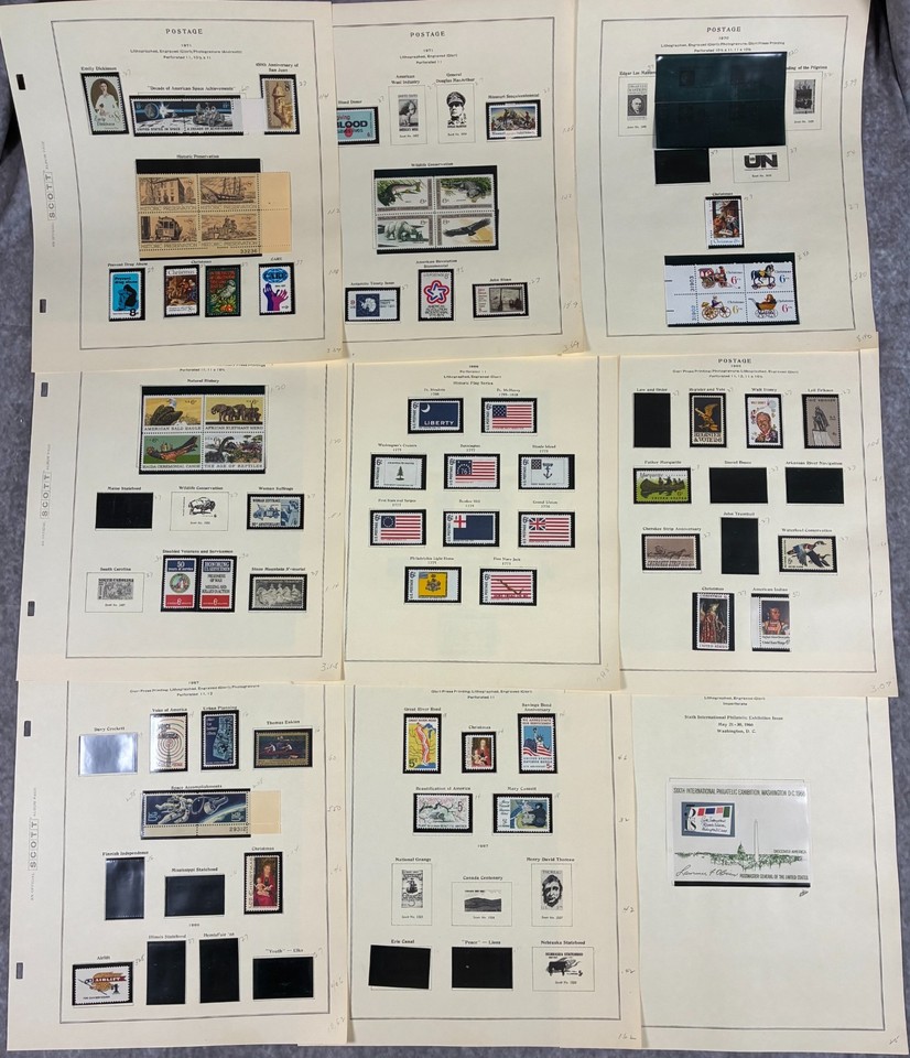 United States Stamp Collection housed on Album Pages Mint MNH, MH | eBay