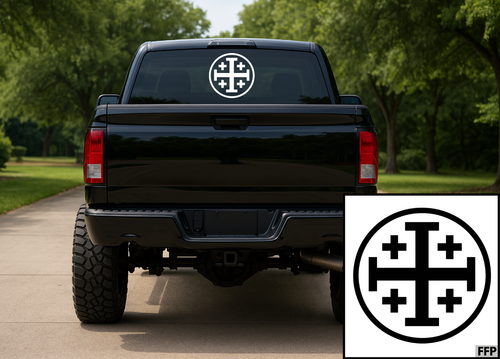 Deus Vult Crusader Cross Decal Sticker – Car Truck SUV Window Bumper ...