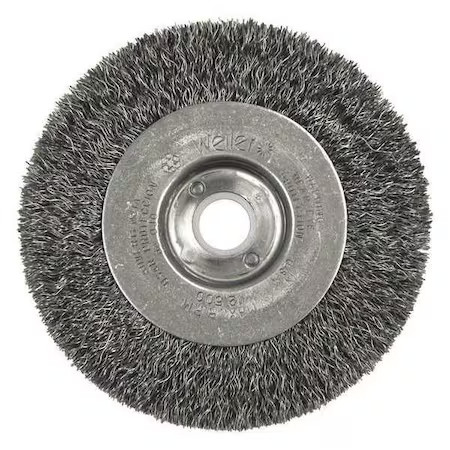 Weiler 00135 4" Narrow Face Crimped Wire Wheel .0118" Steel 5/8"-1/2 ...