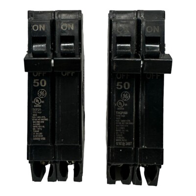 GE GENERAL ELECTRIC THQP250 2 POLE 50 AMP BREAKER TESTED | eBay