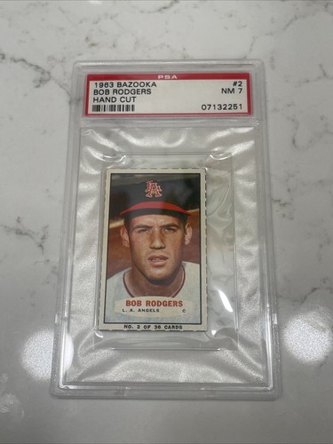 1963 BAZOOKA Bob Rodgers Hand Cut PSA 7 HIGH GRADE Low Pop! EXCELLENT ...