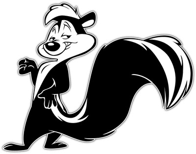 Pepe Le Pew French Skunk Kids Cartoon Car Bumper Window Sticker Decal 5 ...