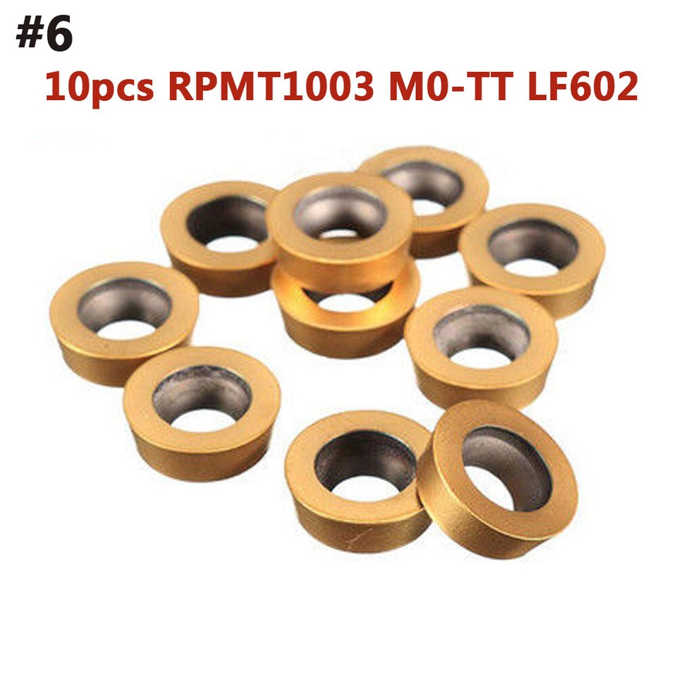 48 Types CNC Carbide Inserts Tips, 10pcs Indexable Lathe Turning Cutter ...