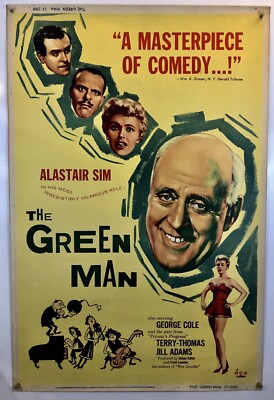 GREEN MAN Movie Poster (Fine) 40X60 1957 Alastair Sim Comedy George ...