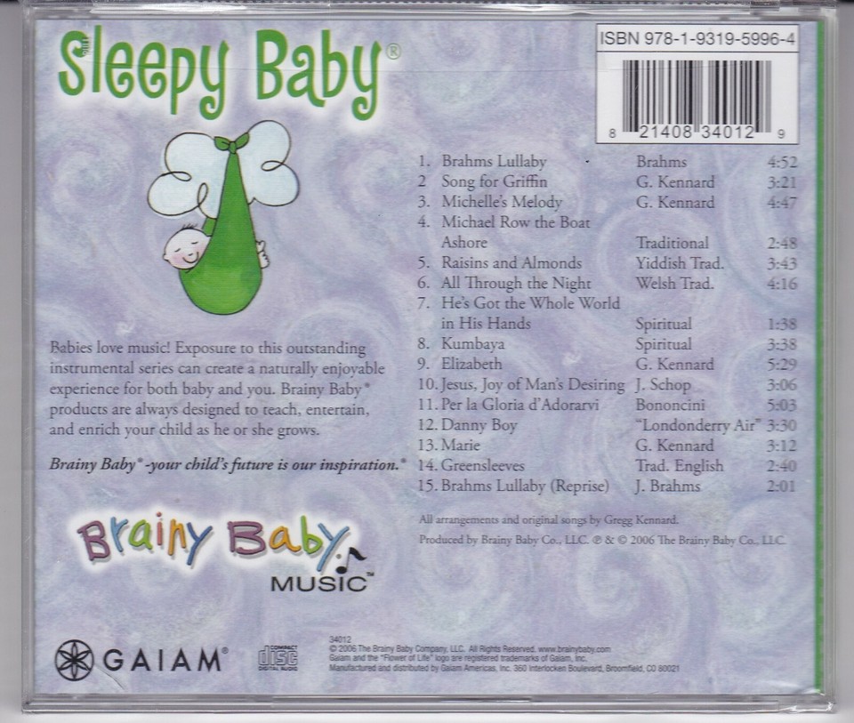 Brainy Baby: Sleepy Baby by Various Artists (CD, 2006) *BRAND NEW* | eBay