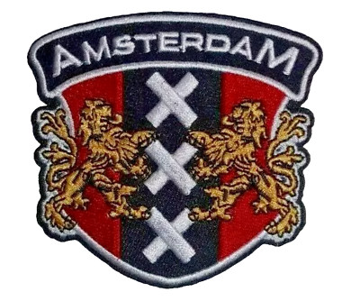 AMSTERDAM - COAT OF ARMS - Embroidered Iron-On/Sew Patch | eBay