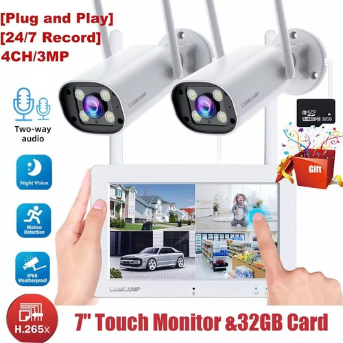 Portable NVR WiFi Camera Outdoor Indoor for Home Security Night Vision ...