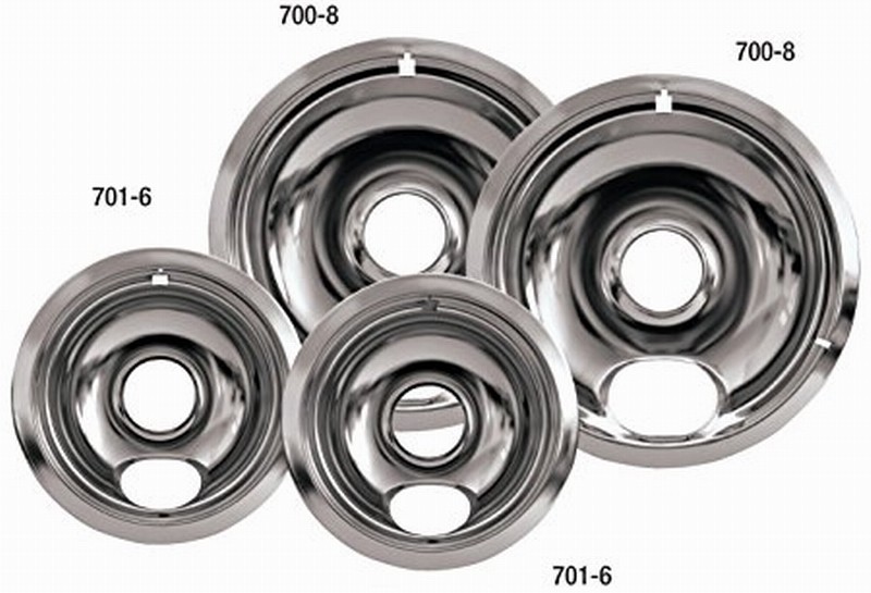 Drip Pans Reflector Bowl 4pc Set 6 and 8 Frigidaire Whirlpool Stove ...