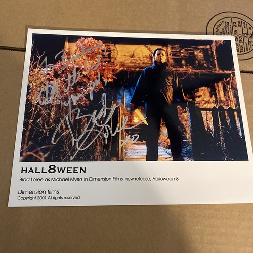 Brad Loree Signed 8x10 "Halloween 8 " (Michael Myers) | eBay
