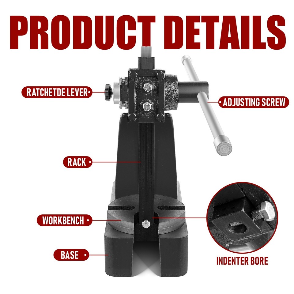 Arbor Press 1 Ton Manual Lever Press Cast Iron Heavy-duty Desktop Arbor ...