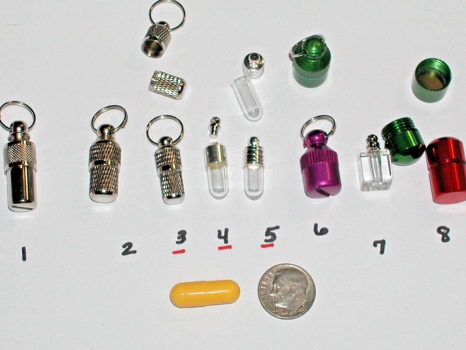 1 fill Secret open Bullet Metal Pendant tube urn locket bottle vial ...