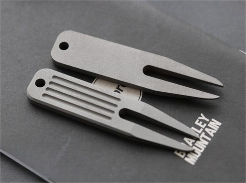 1PC TC4 Titanium Golf Divot Repair Tool Golf Green Fork EDC Portable ...