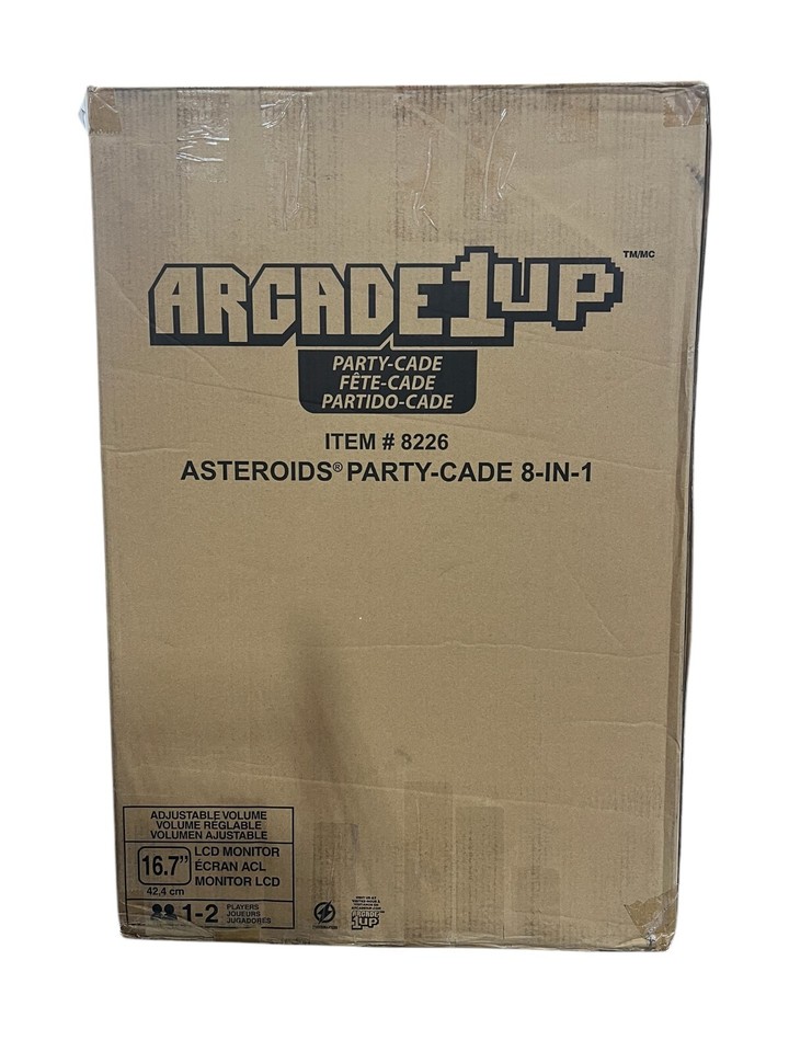Arcade1Up Party-CADE Asteroid PARTY-CADE 8-IN-1 Unused 17" LCD Tested ...